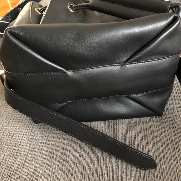 Luana Italy | Bags | Luana Italy Nico Mini Bucket Bag In Black Leather ...